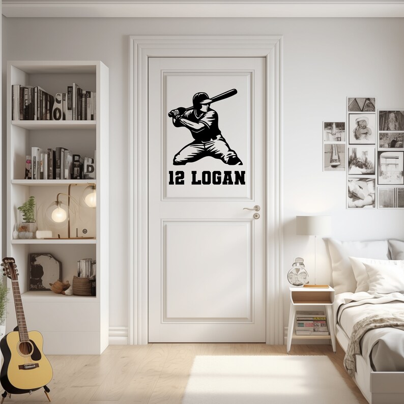 Personalized Baseball Wall Decal Personalized Sports Decals for Boys ...