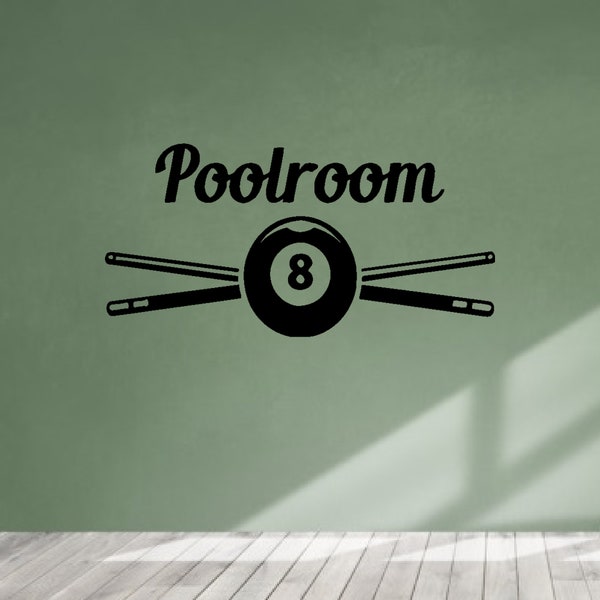 Billiard Wall Decal - Etsy