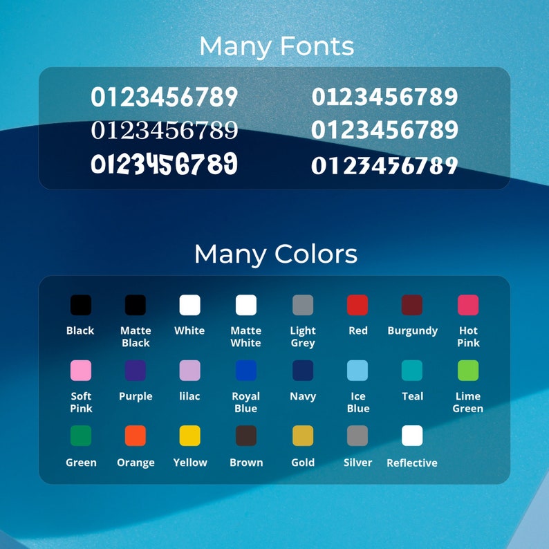 Personalized Numbers Stickers for Doors Indoor and Outdoor Use Number ...