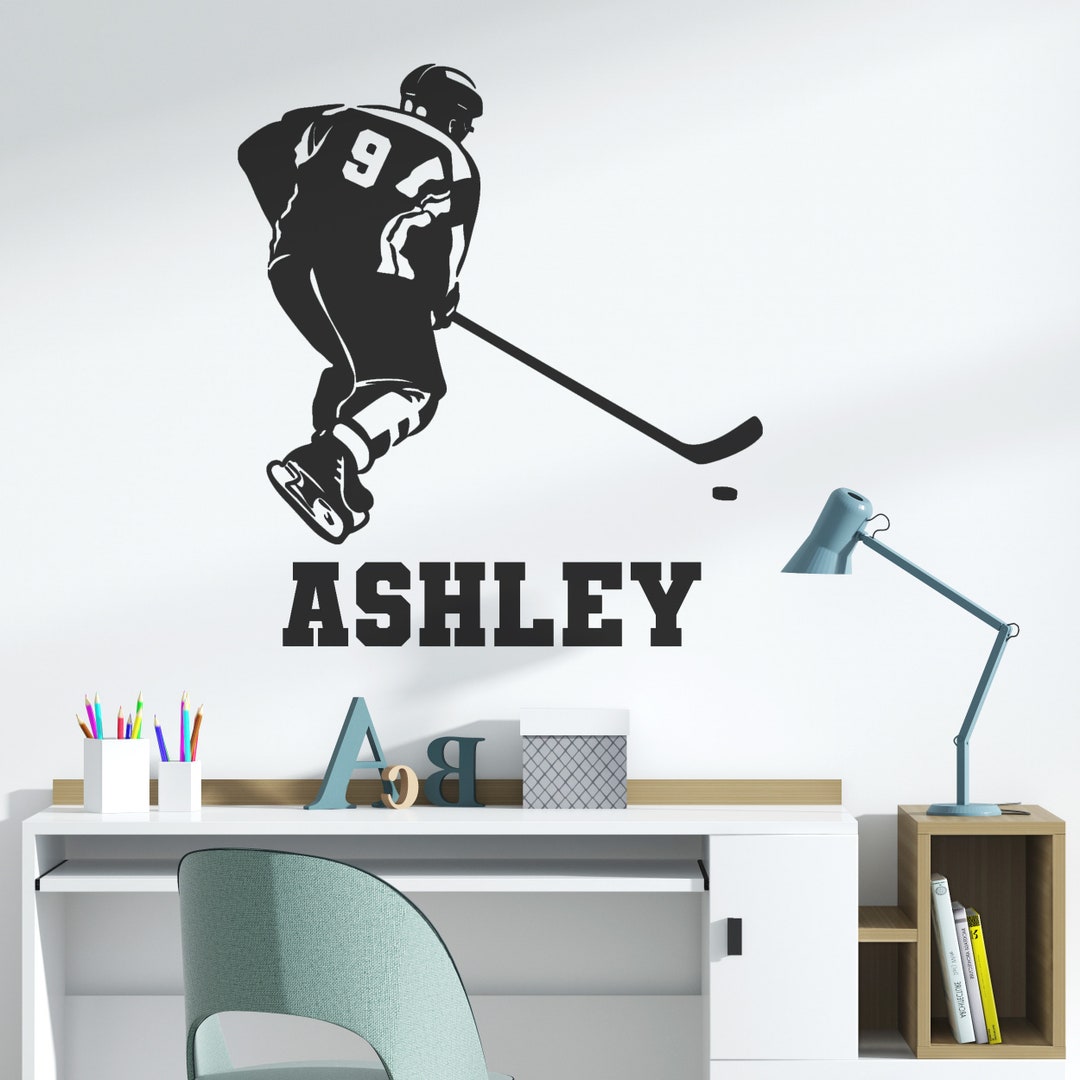 Personalized Hockey Wall Decals Personalized Decals for Hockey Fans ...