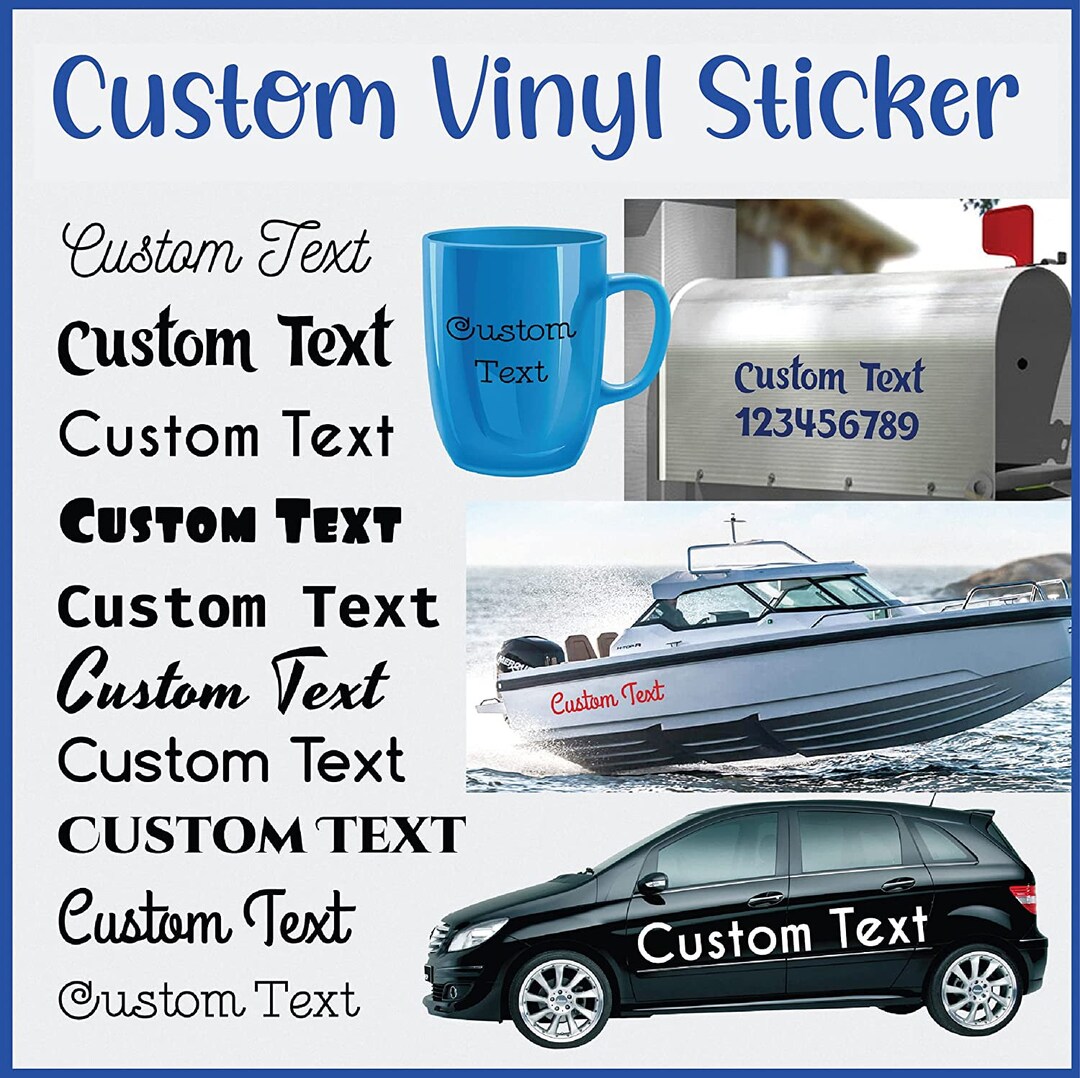 Personalized Custom Your Own Name Custom Vinyl Decal Vinyl Lettering ...