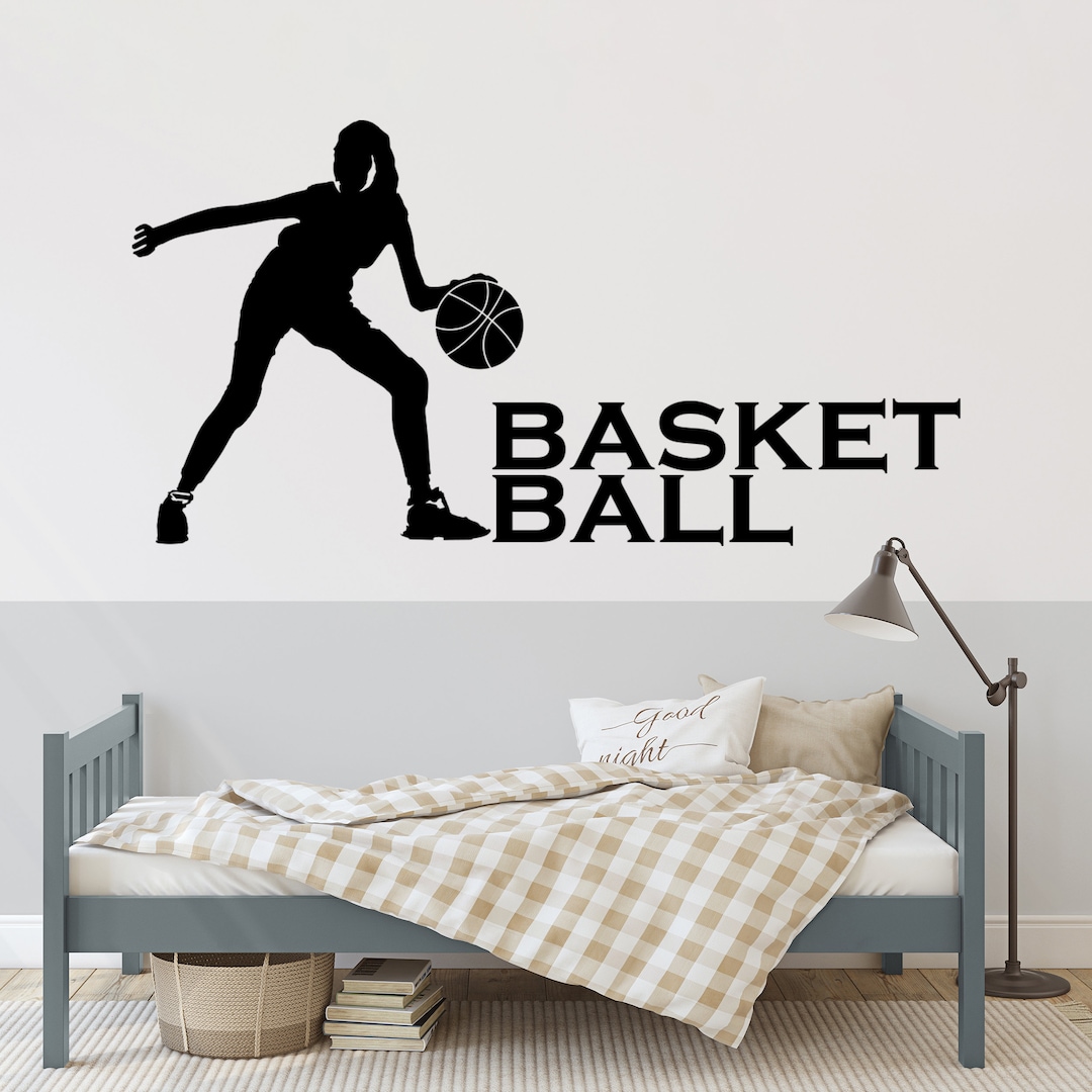 Female Basketball Player Drawing Personalized Wall Decor Basketball ...
