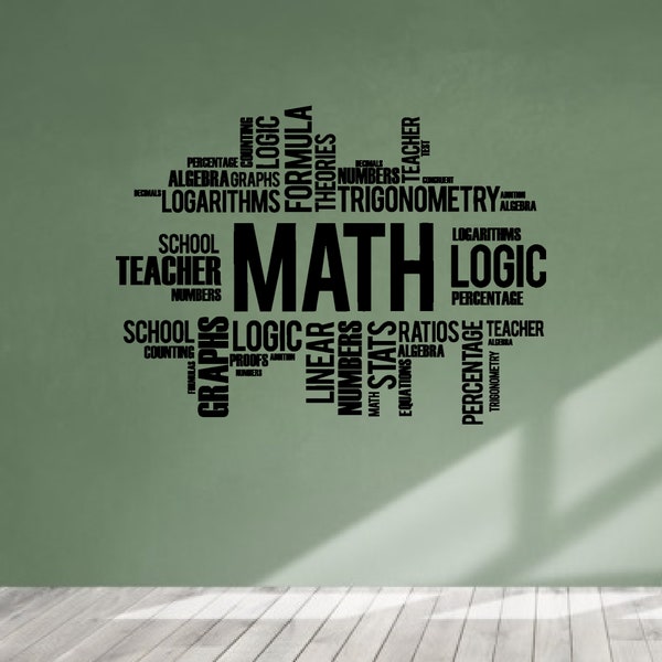 Math Vinyl Wall Decals - Etsy