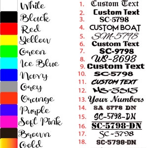 Custom Made Boat Registration Numbers - Personalized Design Your Own ...
