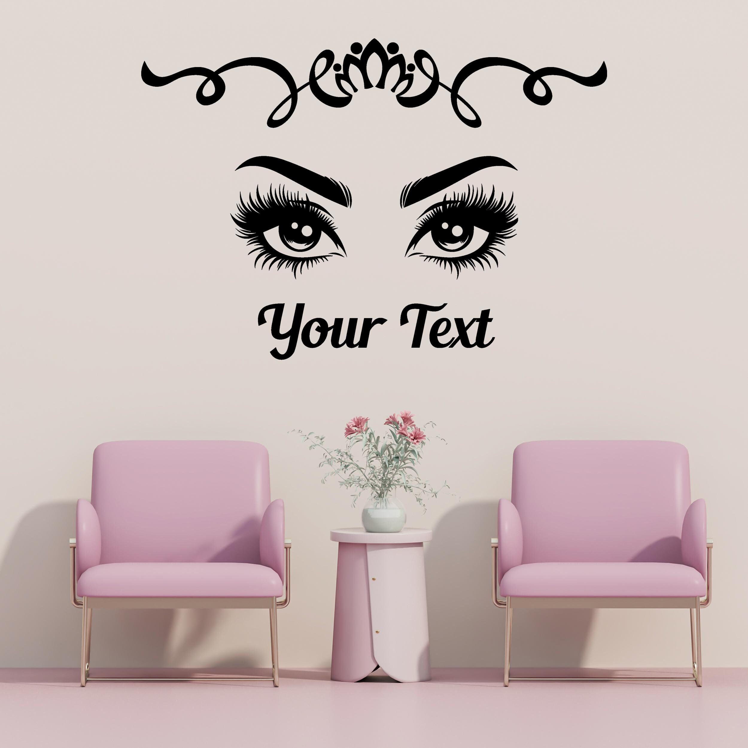 Eye Wall Decal Sticker - Makeup Room Decal - Eye Lash Wall Decal - Eye ...