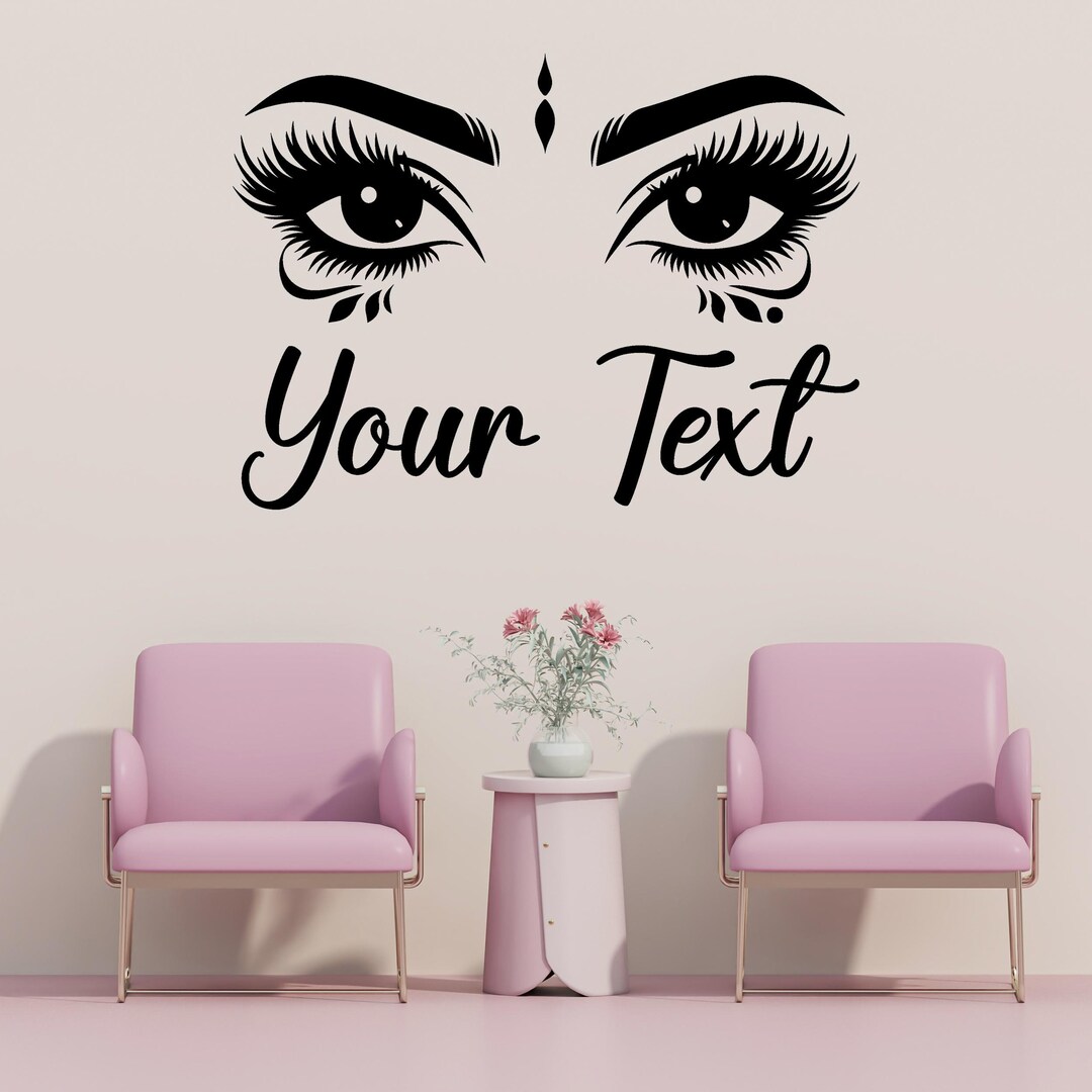 Lash Decals for Walls - Makeup Decals for Walls - Beauty Wall Stickers ...
