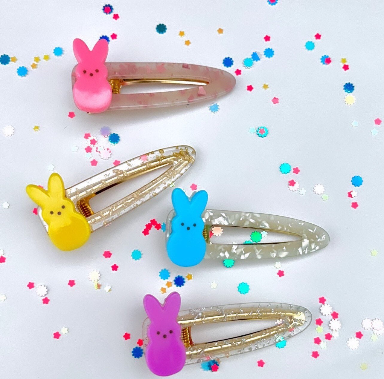 Peep Hair Clips, Lil Peep Pigtail Clips, Easter Hair Clip, Easter, Hair ...
