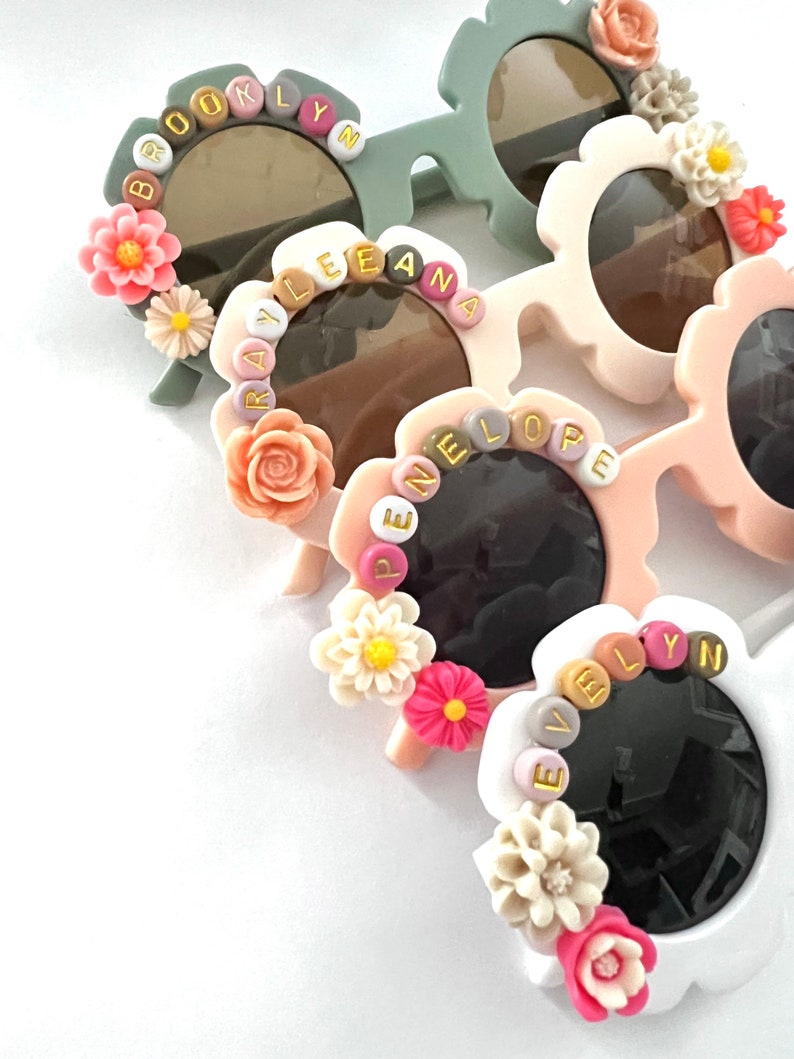 Custom Sunglasses | Flower Sunglasses | Custom Name Sunglasses ...