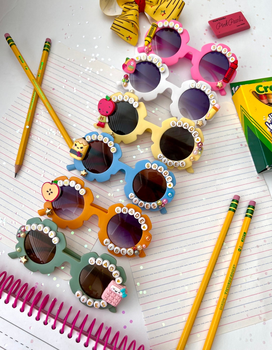 Back to School Sunglasses for Kids, Custom Sunglasses for Kids, Bright ...