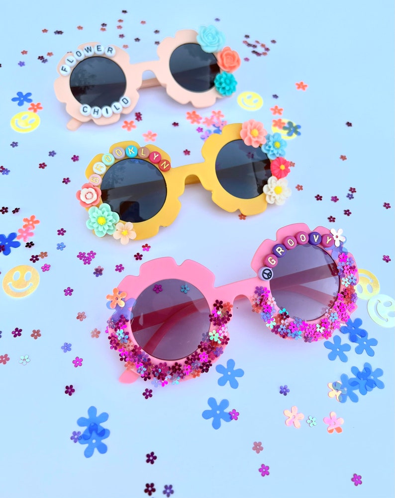 Custom Sunglasses | Flower Sunglasses | Custom Name Sunglasses ...