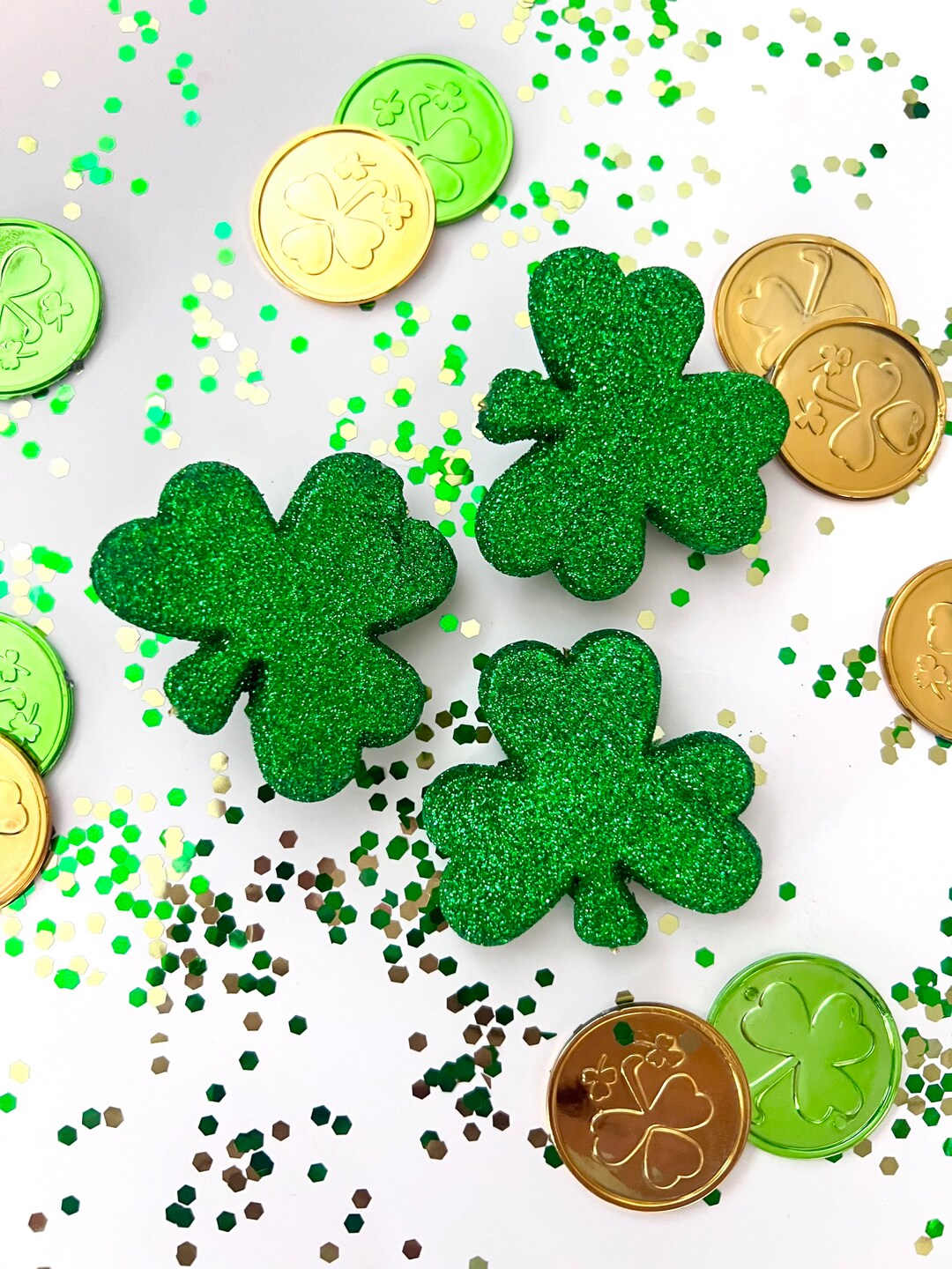 Shamrock Hair Clips, Shamrock Pigtail Clips, St Patricks Day Hair Clip ...