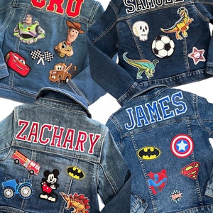 Boys Letter Patch Jean Jacket | Name Patch Jacket | Toddler Boys Custom ...