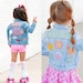 Girls Pink Letter Patch Jean Jacket Name Patch Jacket - Etsy
