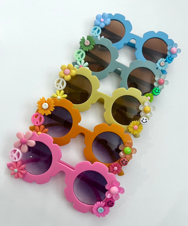 Flower Sunglasses Custom Name Sunglasses Sunnies for Kids - Etsy