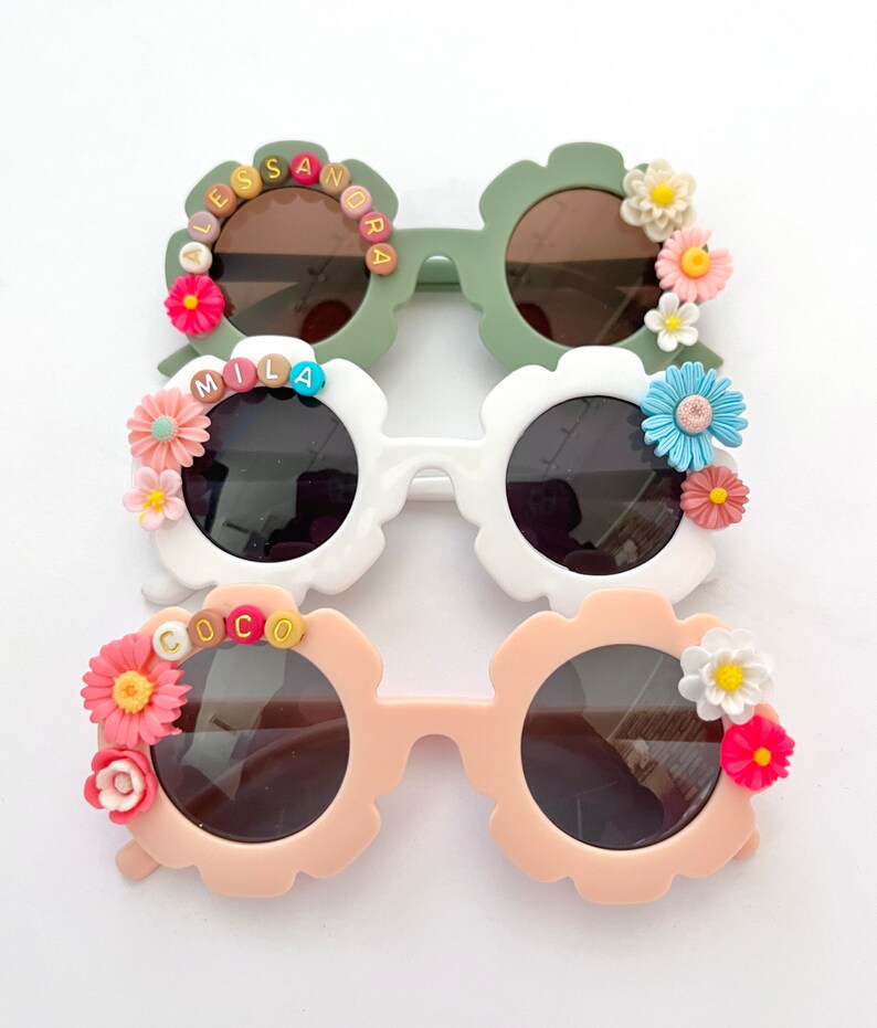 Custom Sunglasses | Flower Sunglasses | Custom Name Sunglasses ...