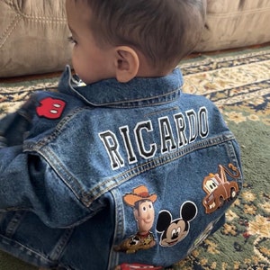 Boys Letter Patch Jean Jacket Name Patch Jacket Toddler - Etsy