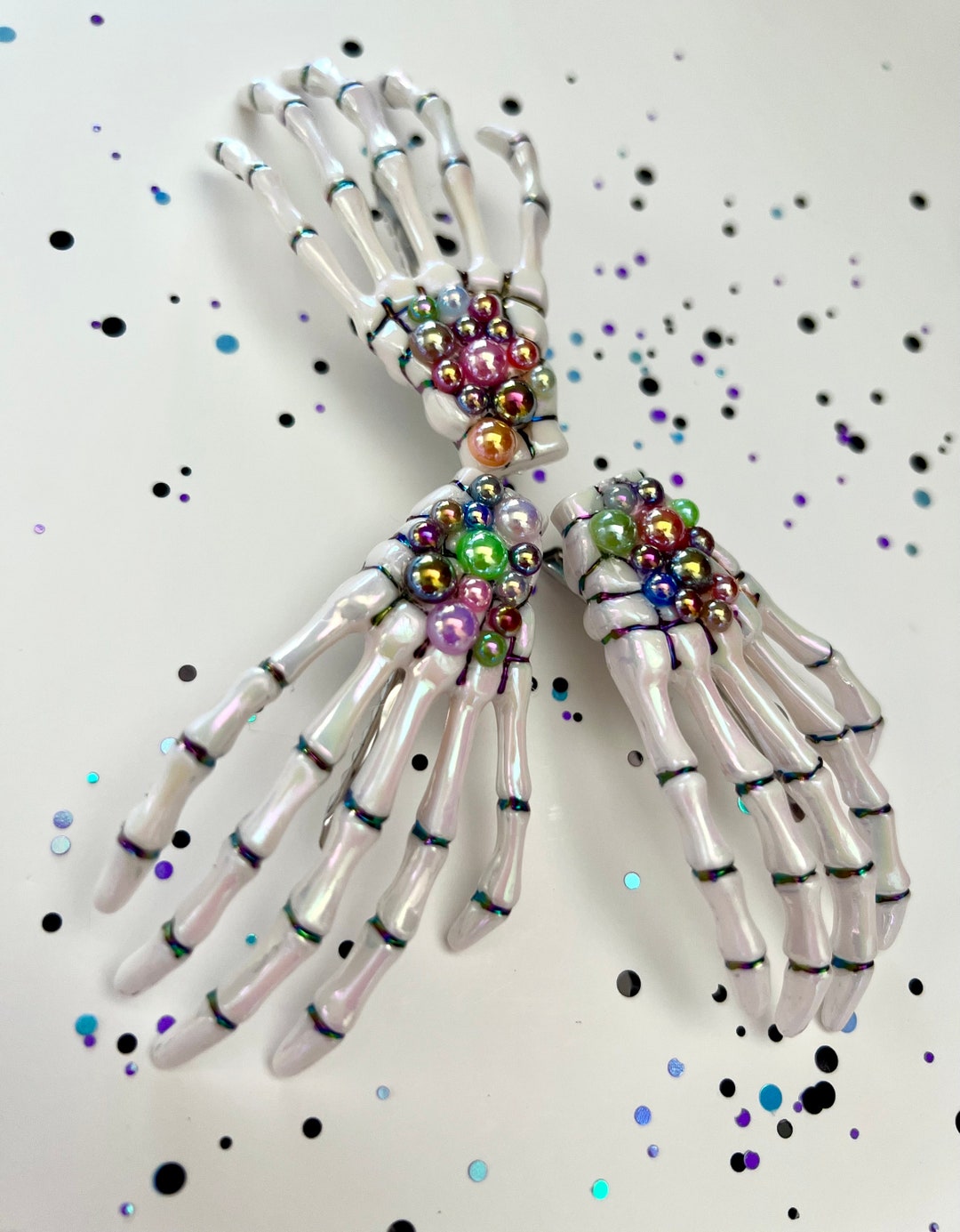 Gothic Hair Clips Skull Hand Skeleton Hand Gripper Halloween Harajuku ...