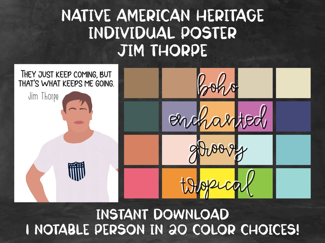 Native American Heritage Month [individual Poster Series] - Jim Thorpe ...