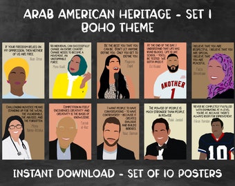 Arab American Heritage Month Posters [set 1] - Enchanted Theme - Etsy