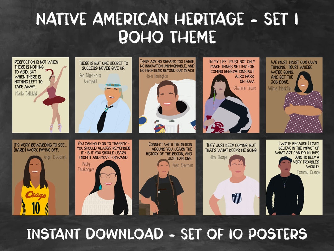 Native American Heritage Month Posters [set 1] - Boho Theme - Etsy