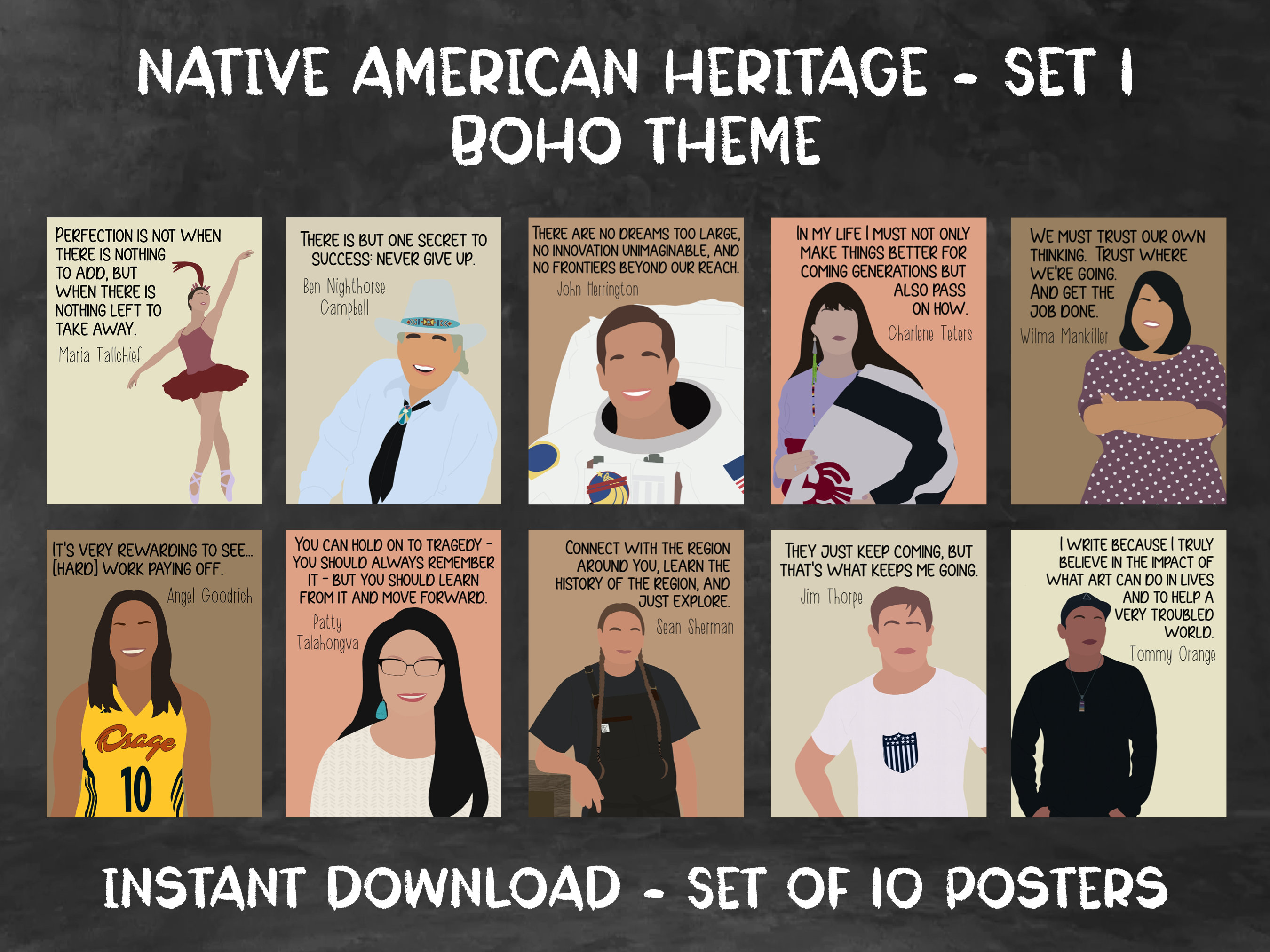 Native American Heritage Month Posters [set 1] - Boho Theme - Etsy