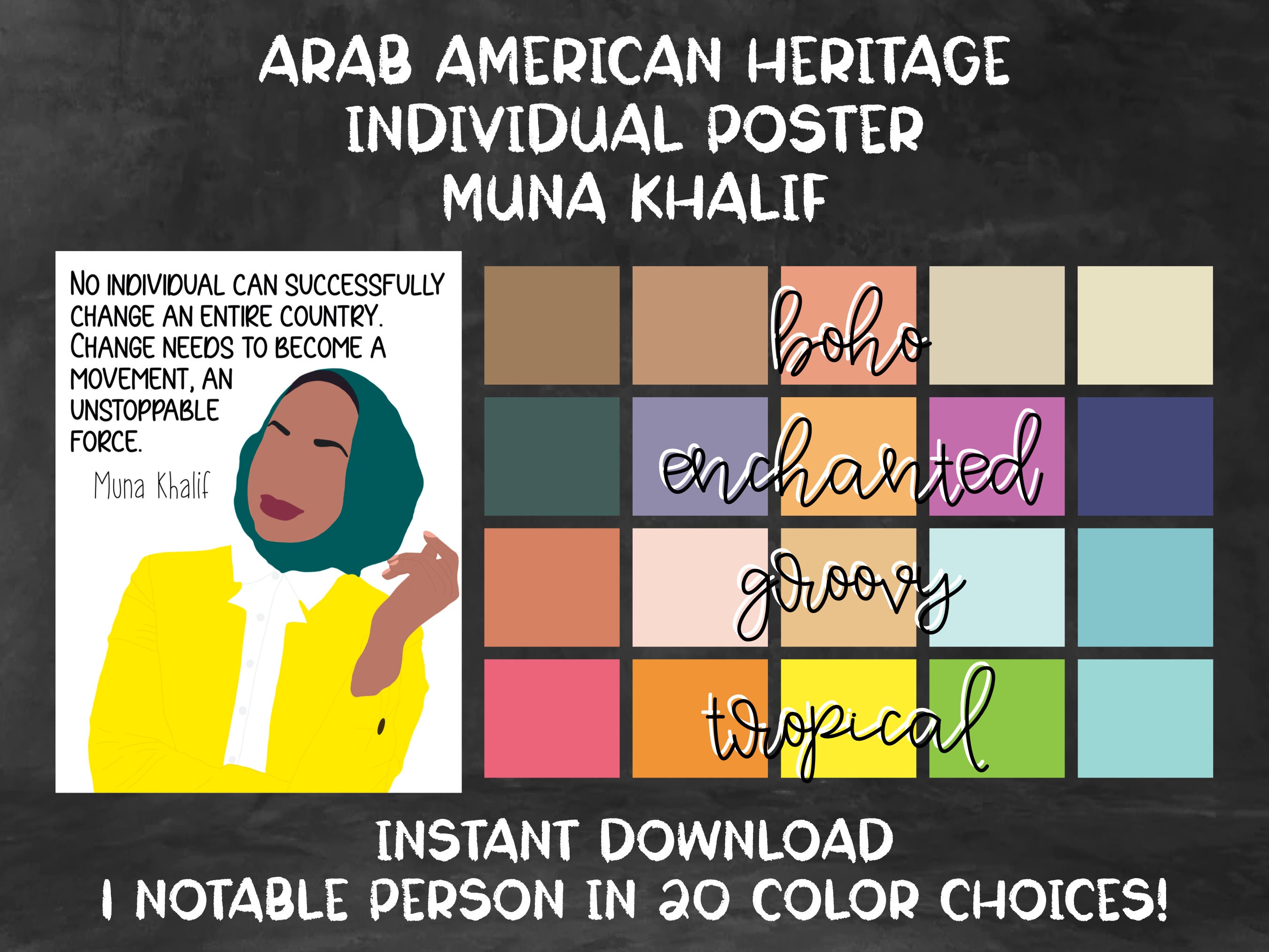 Arab American Heritage Month [individual Poster Series] - Muna Khalif ...