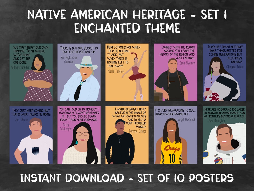 Native American Heritage Month Posters [set 1] - Enchanted Theme - Etsy