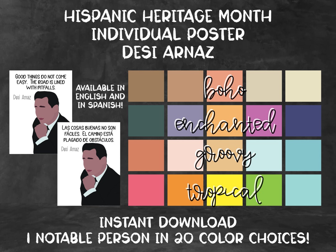 Hispanic Heritage Month [individual Poster Series] - Desi Arnaz - Etsy