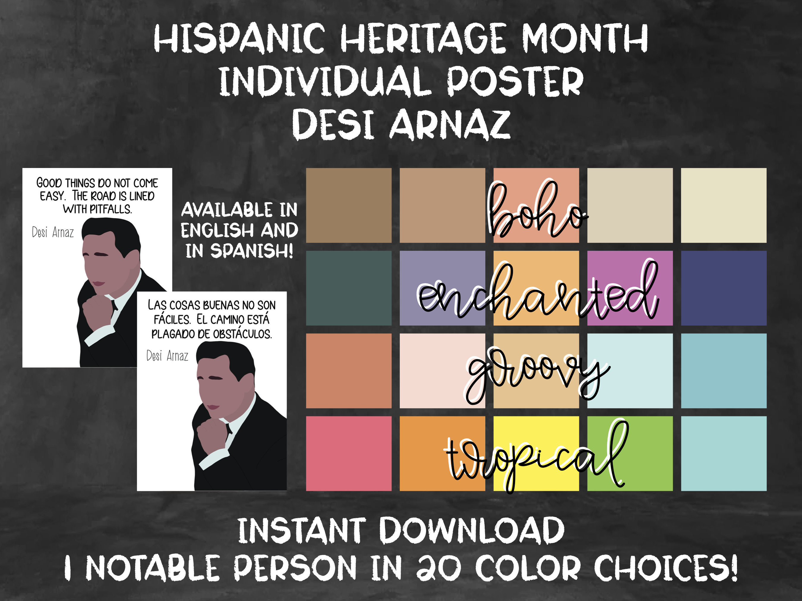 Hispanic Heritage Month [individual Poster Series] - Desi Arnaz - Etsy