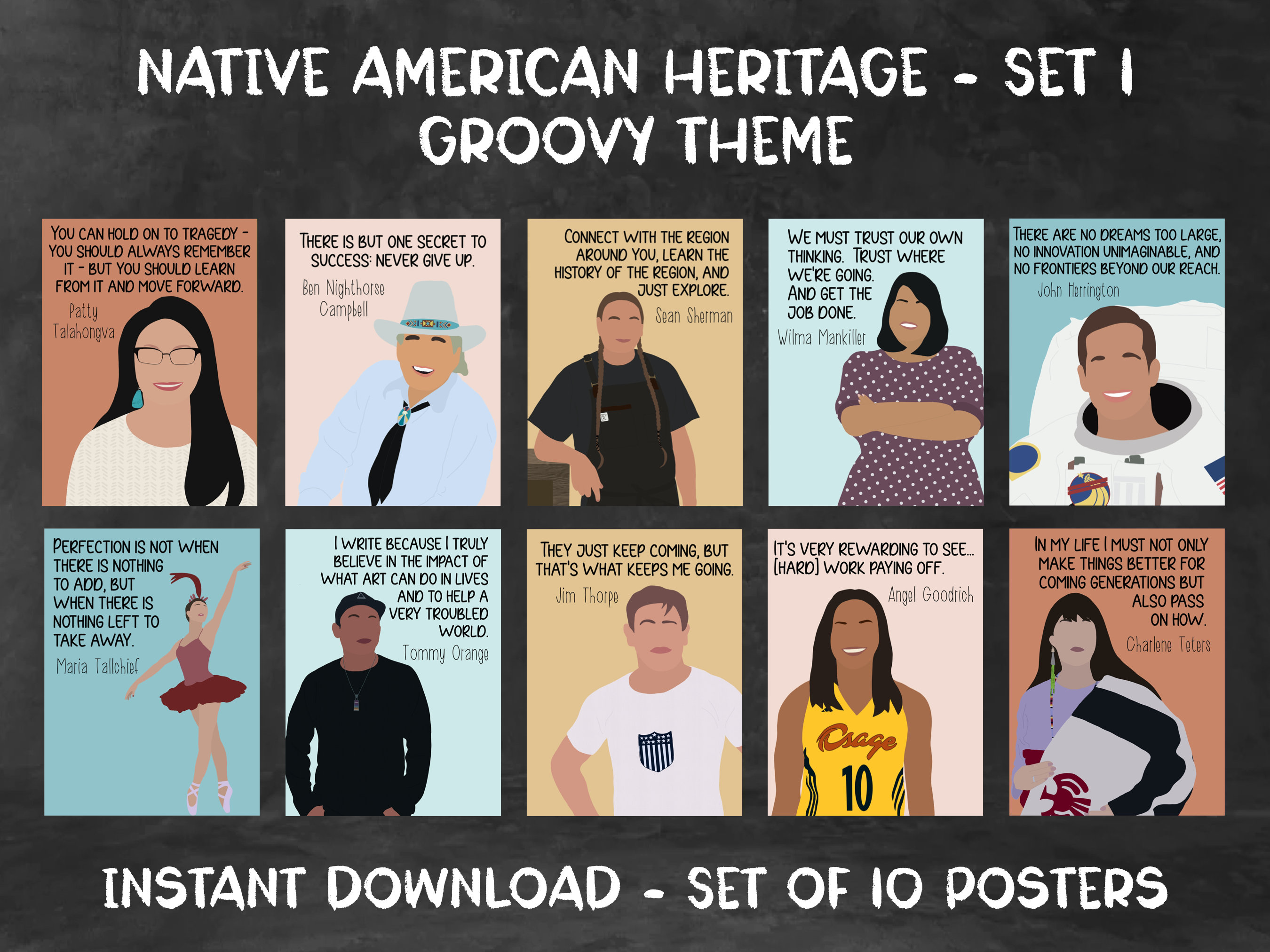 Native American Heritage Month Posters [set 1] - Groovy Theme - Etsy
