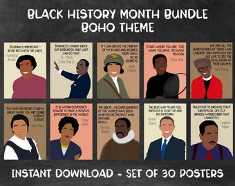 Black History Month Poster Bundle - Enchanted Theme - Etsy