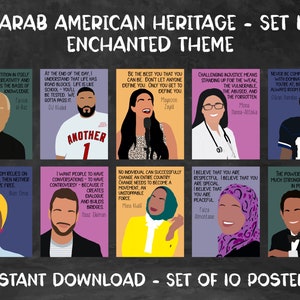 Arab American Heritage Month Posters [set 1] - Enchanted Theme - Etsy