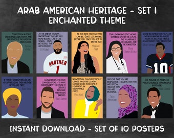 Arab American Heritage Month Posters [set 1] - Boho Theme - Etsy