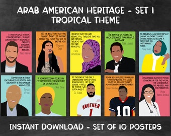 Arab American Heritage Month Posters [set 1] - Enchanted Theme - Etsy