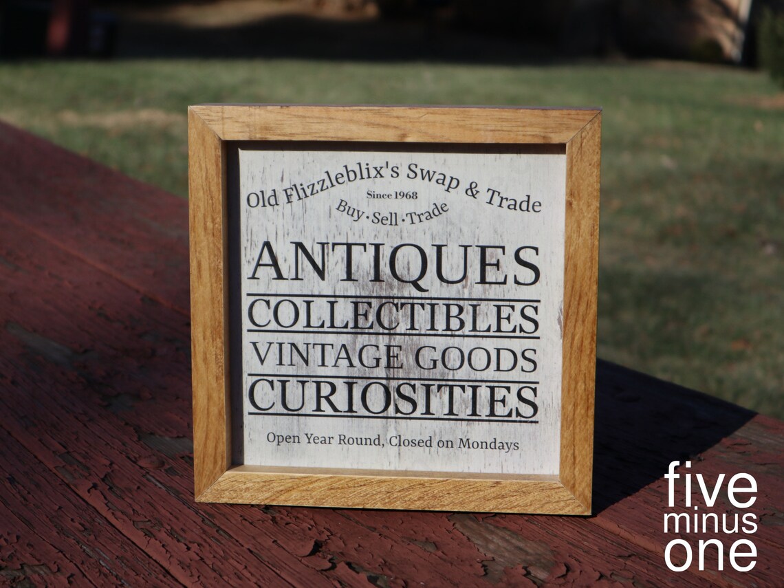 Antique Store Sign / Vintage Collectibles Sign / Rustic Sign / - Etsy