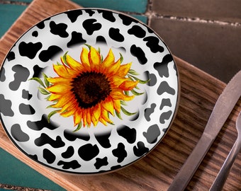 Cow Print Dinnerware - Etsy