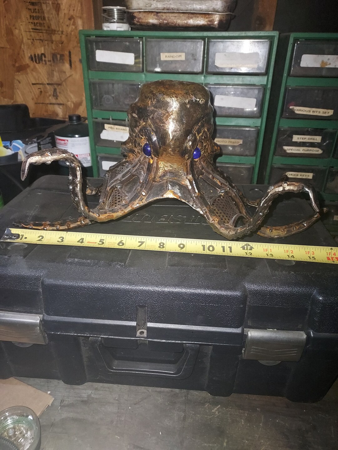 Welded Octopus Scrap Metal Art Sculpture - Etsy