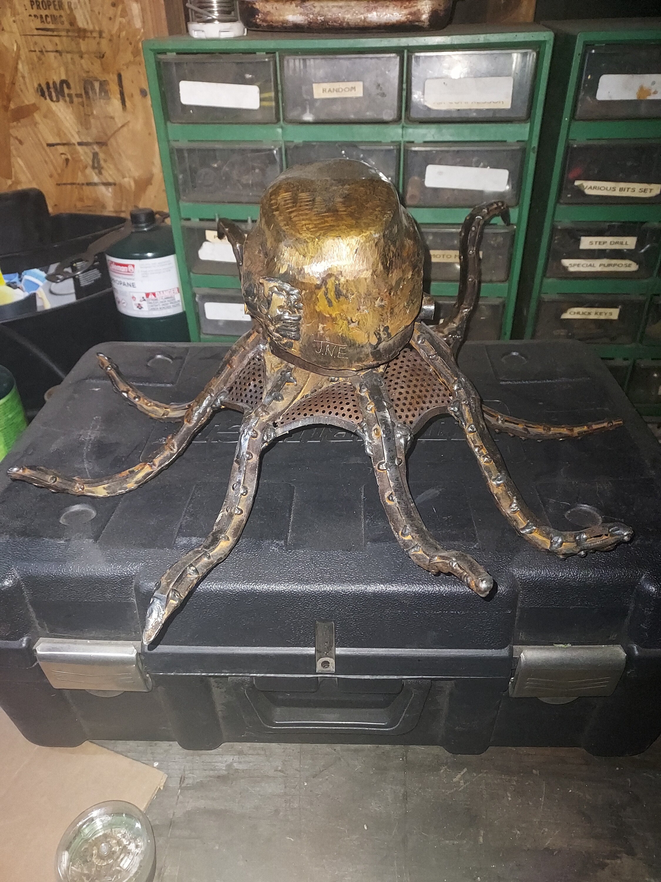 Welded Octopus Scrap Metal Art Sculpture - Etsy