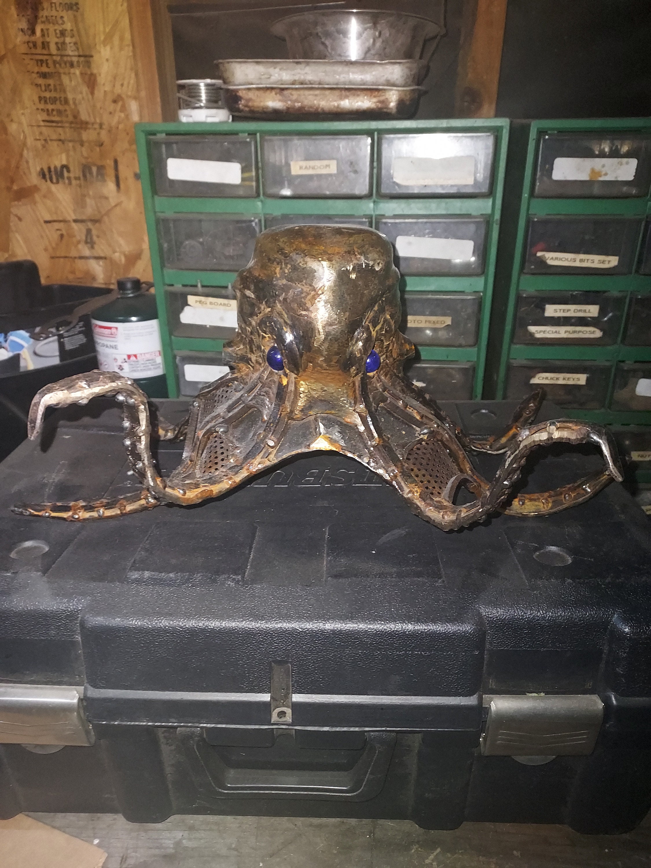 Welded Octopus Scrap Metal Art Sculpture - Etsy
