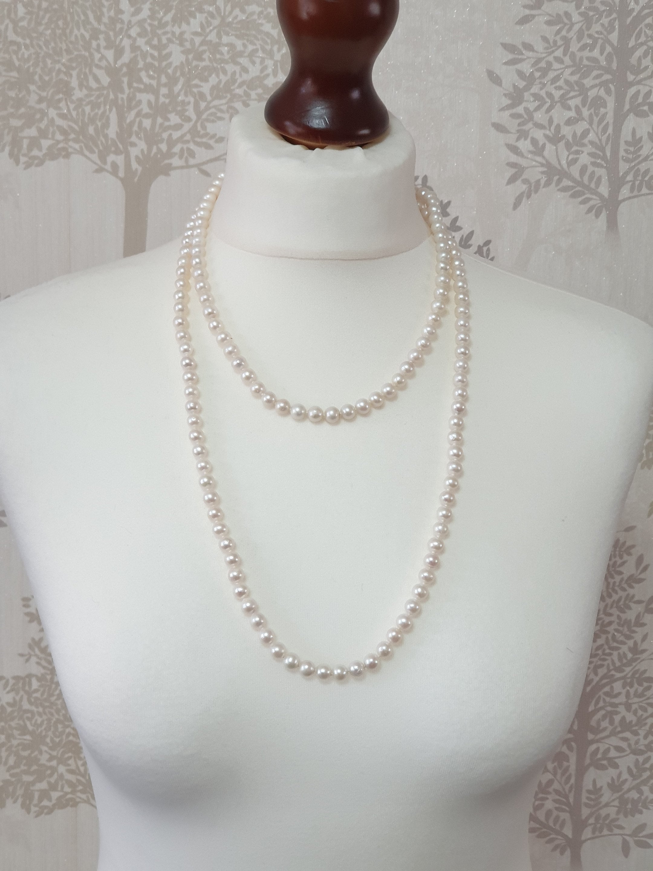 Freshwater Pearl Flapper Necklace, Art Deco 20s Gatsby Style Cultured ...