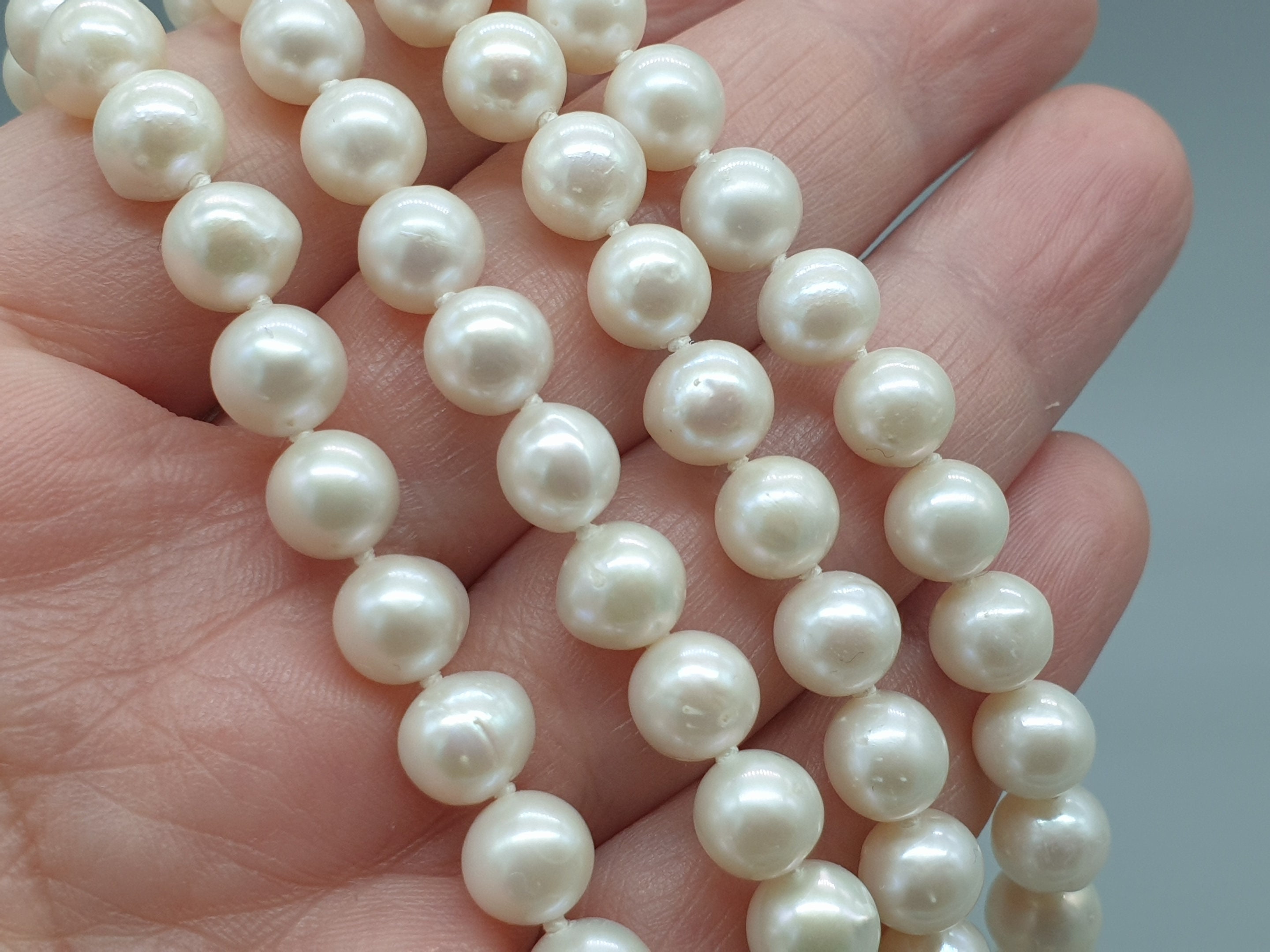 Freshwater Pearl Flapper Necklace, Art Deco 20s Gatsby Style Cultured ...