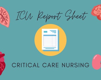 ICU Report Sheets Bundle, 4 Different 2pt ICU Nurse Report Sheets ...