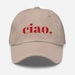 Embroidered Ciao Hat (more Colors) | Travel Hat | Chic Hat | Baseball ...