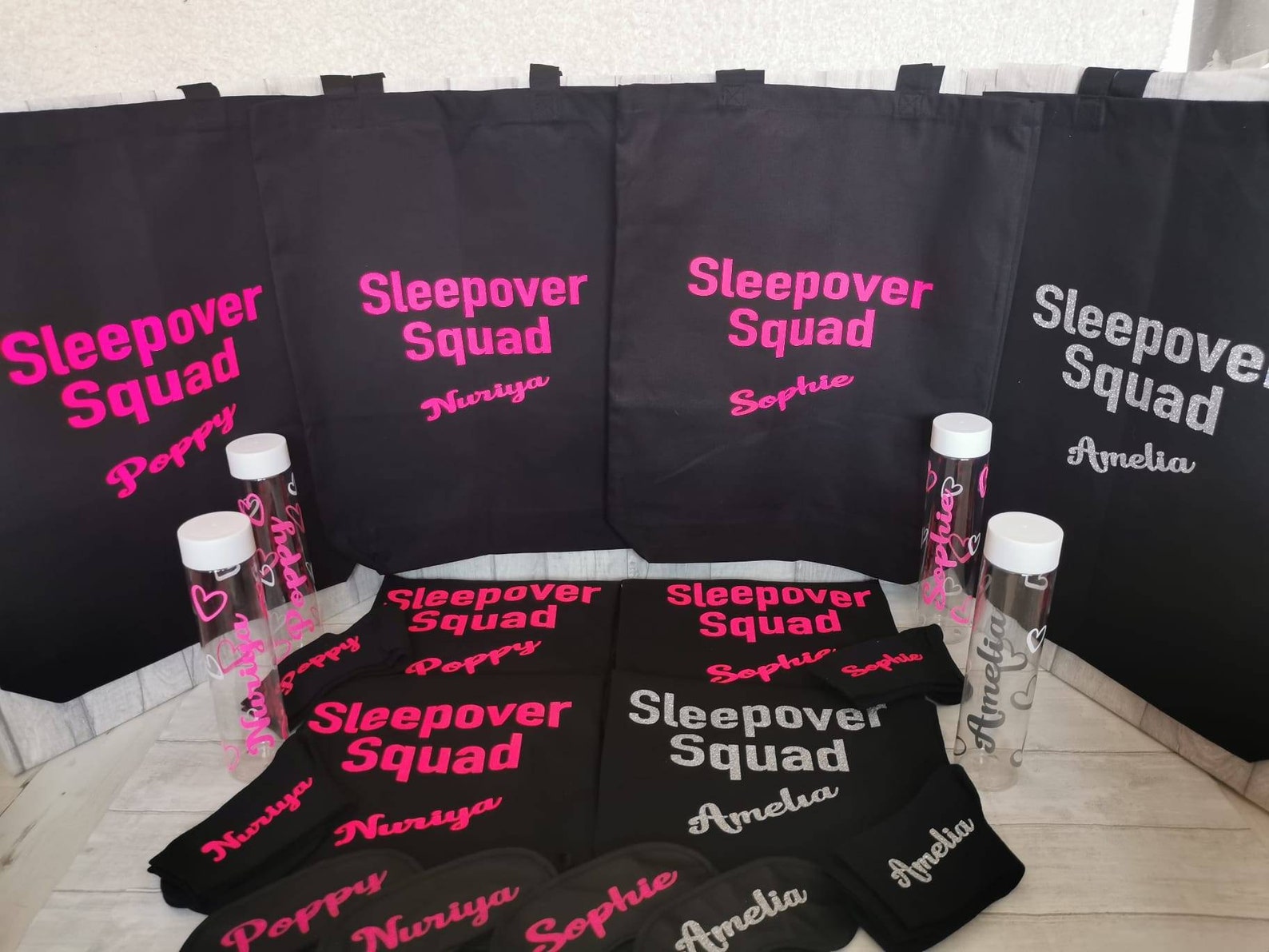 Personalised Sleepover Squad Set, Kids Sleepover Party, Pamper Party ...