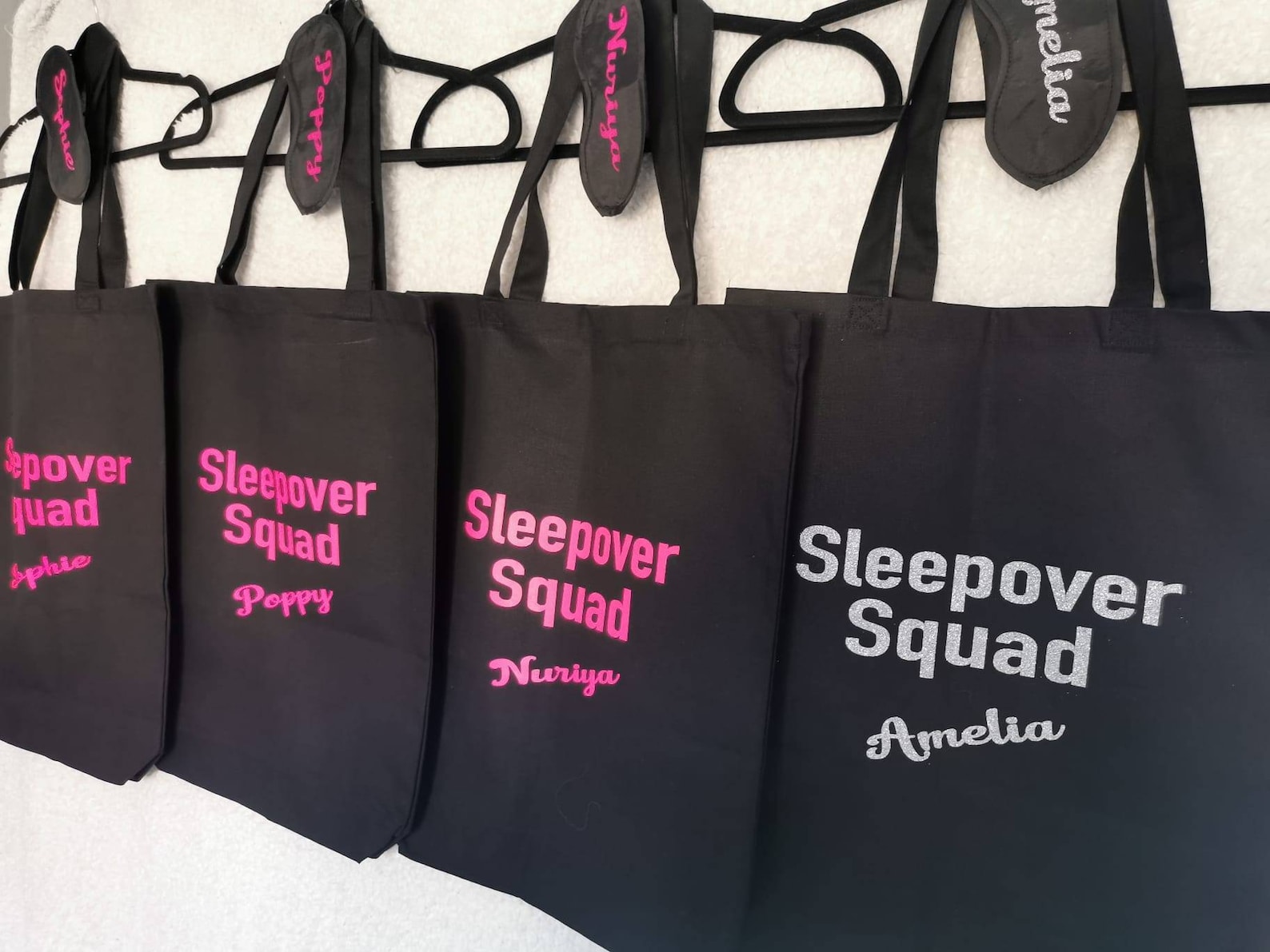 Personalised Sleepover Squad Set, Kids Sleepover Party, Pamper Party ...