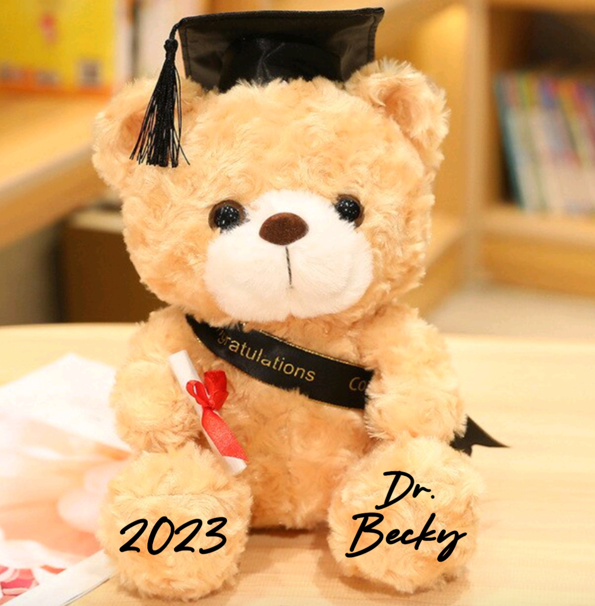 Personalized Cute Fuzzy Plush Graduation Bears Kindergartner - Etsy