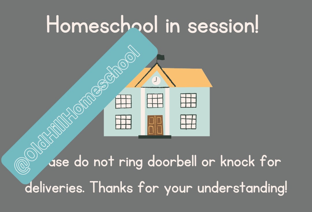 Front Door Sign: "homeschool in Session" (DIY Door Hanger Printable) - Etsy