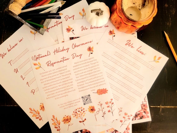 Reformation Basics Mini Packet printable Reformation Day - Etsy