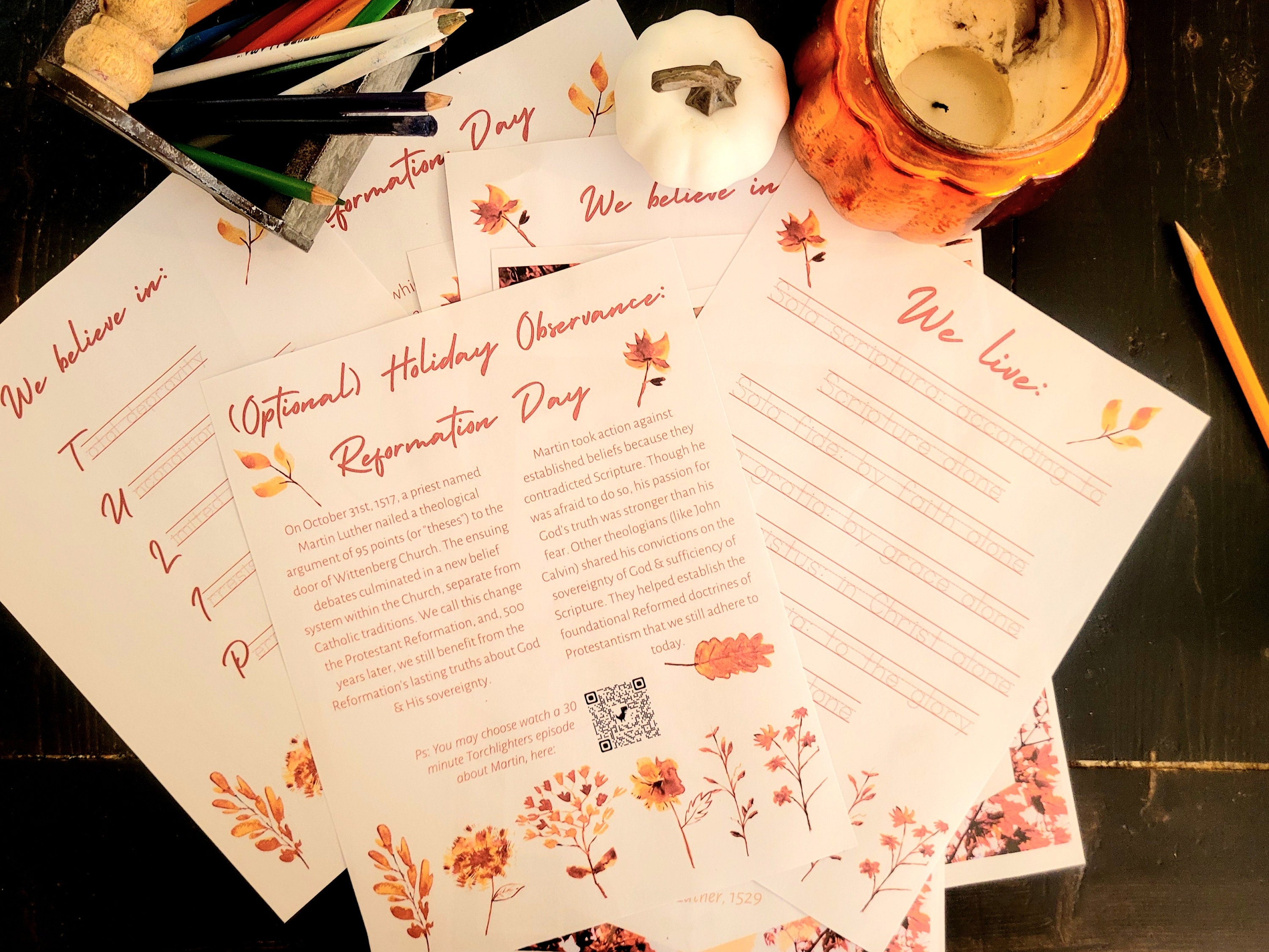 Reformation Basics Mini Packet (printable Reformation Day Unit) - Etsy