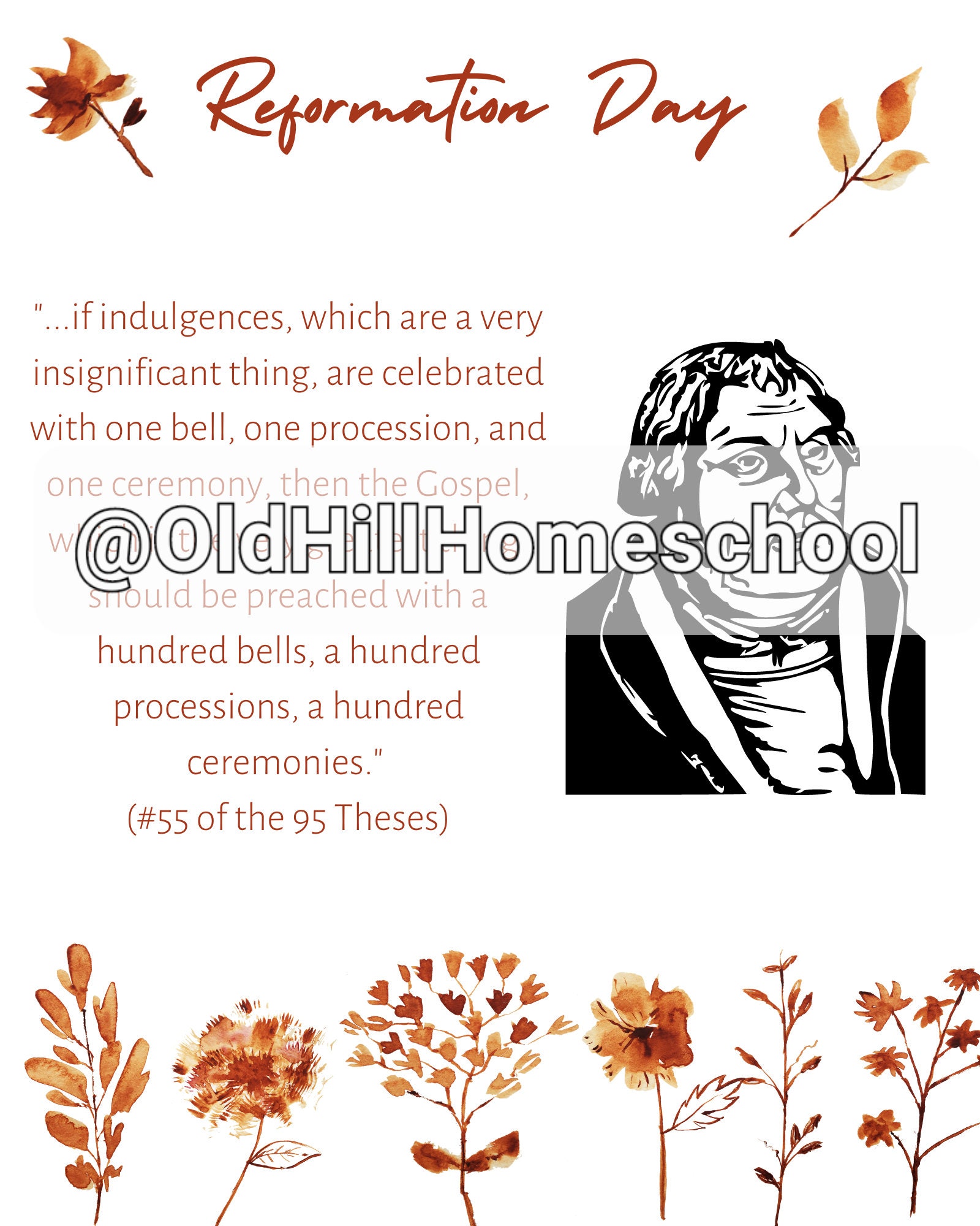 Reformation Basics Mini Packet (printable Reformation Day Unit) - Etsy